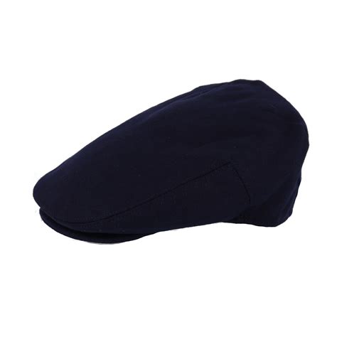Navy Blue Flat Cap From Fischer Accessories The Hat Company