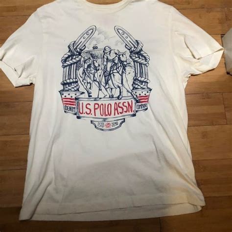 Us Polo Assn Cream Graphic T Shirt For Men American Polo Graphic T Shirt American Polo