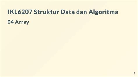 Array Based Data Structure And Algorithms Ppt