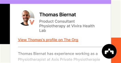 Thomas Biernat Product Consultant Physiotherapy At Vivira Health Lab The Org