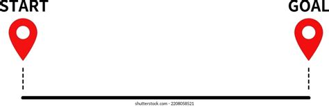 Start Goal Points Line That Connects Stock Vector Royalty Free
