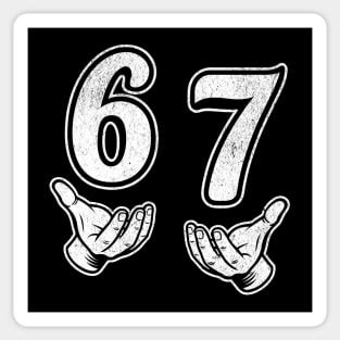 Six Seven 6 7 Meme Gen Alpha Slang Stickers For Sale Teepublic