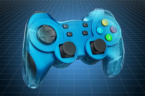 게임 패드 청사진의 시각화 3d Cad 모델 3d 렌더링 게임 컨트롤러에 대한 스톡 사진 및 기타 이미지 게임 컨트롤러 투명한 게임패드 Istock