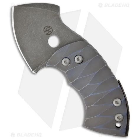 Tuffknives War Toad Friction Folder Knife Anzo Blue Full Ti 21 Plain