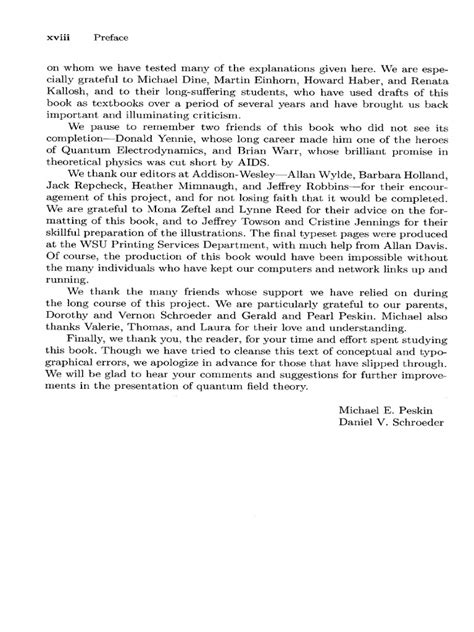 An Introduction To Quantum Field Theory Peskin Schroesder 18 Pdf