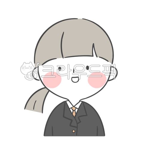 캐릭터 교복 학생 일러스트 얼굴 사진이미지일러스트캘리그라피 Murmur작가