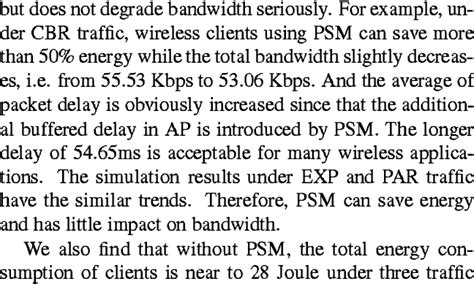 Further Shows That The Usage Of PSM Saves Energy Download Table