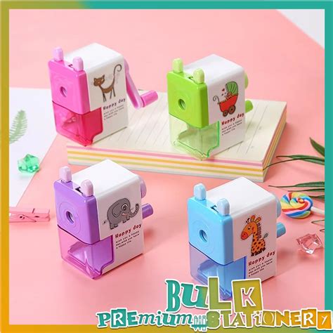Japenese Cute Cartoon Sharpener Blue Pink Green Purple Stationery Sharpeners For Pencil School