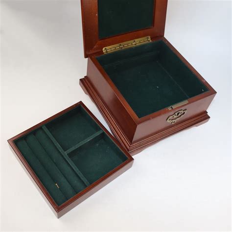 Wooden Hinged Bombay Company Jewelry Box Property Room