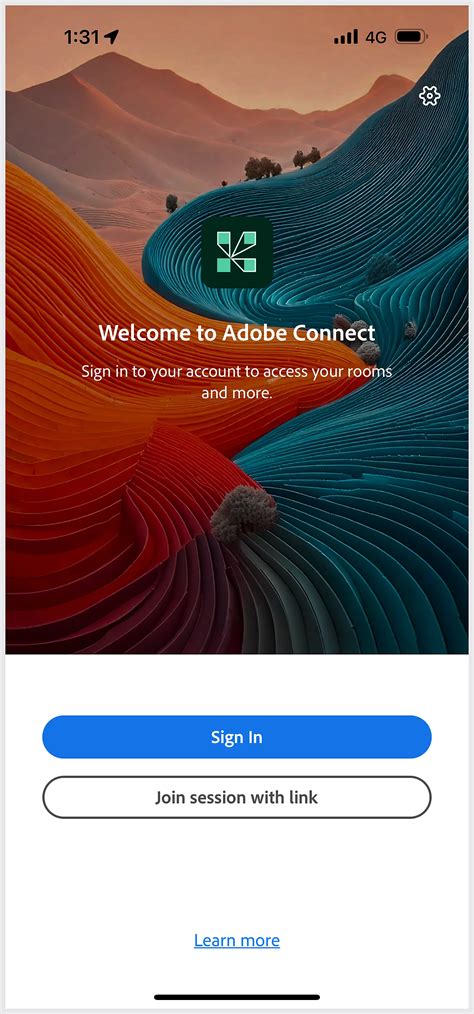 Adobe Connect 모바일 앱에 로그인