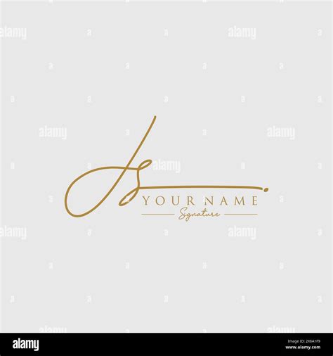 Js Signature Logo Template Stock Vector Image And Art Alamy