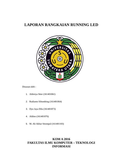 Contoh Laporan Running Led MckinleysrLozano