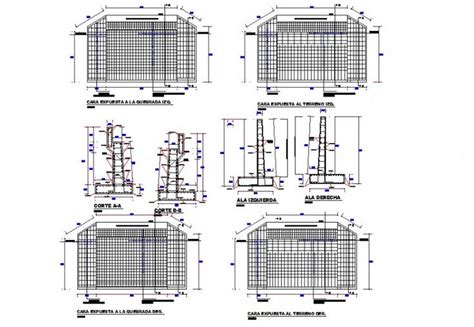 Retaining Wall Structure Detail 2d View Cad Construction Block Layout File In Dwg Format Block
