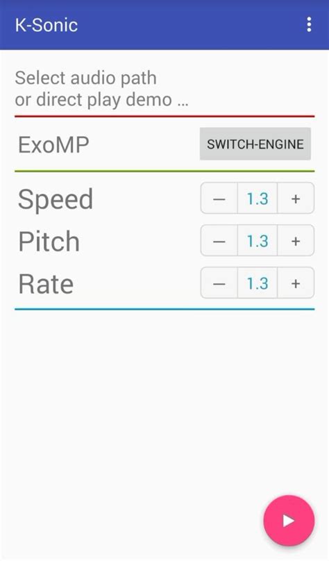 Github Jcodeing K Sonic Based On Sonic Speed Pitch And Rate The Demo For Android