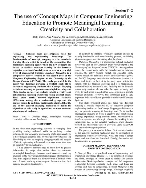 PDF The Use Of Concept Maps In Computer Engineering Education To Promote Meaningful Learning