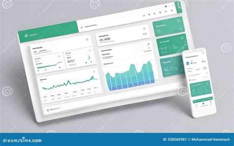 A 3d Rendering Of A Modern Dashboard Interface The Interface Features Various Charts Graphs