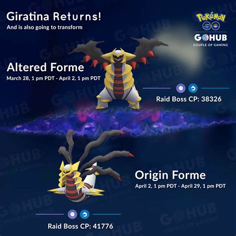 Pokemon Giratina Pokemon Go Giratina Origin Forme Available In Raids