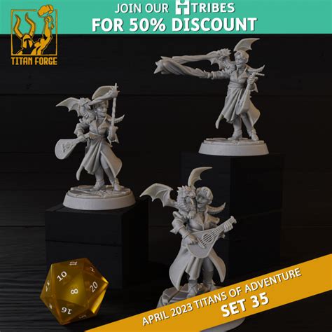 3d Printable Rpg Dnd Hero Characters Titans Of Adventure Set 35 By