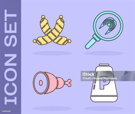 프라이팬 아이콘에 고추 교차 소시지 치킨 다리와 생선 스테이크를 설정합니다 벡터 가금류에 대한 스톡 벡터 아트 및 기타 이미지 가금류 건강한 식생활 고기 Istock