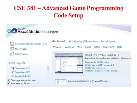 cse 381 advanced game programming code setup ppt download