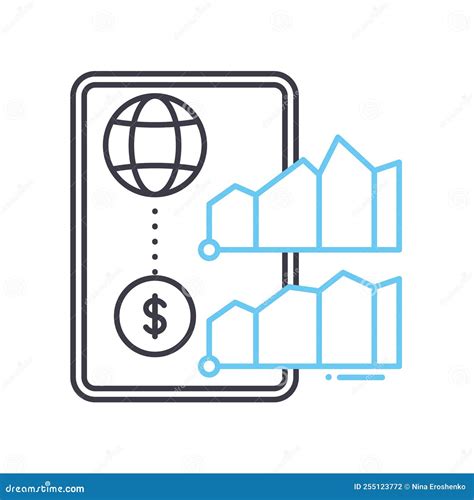 todays rates line icon outline symbol vector illustration concept sign stock vector