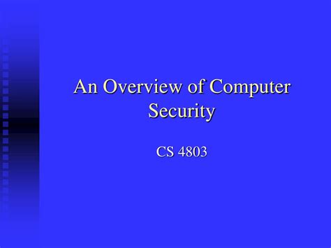 Ppt An Overview Of Computer Security Powerpoint Presentation Free