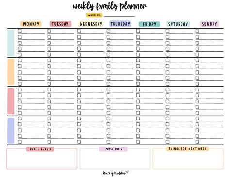 Weekly Home Planner
