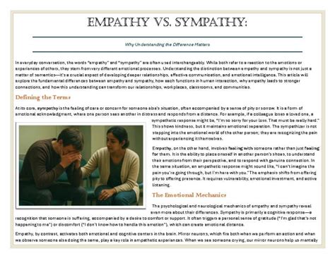 Empathy Vs Sympathy Why Understanding The Difference Matters Dbq