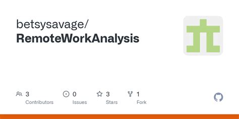 GitHub Betsysavage RemoteWorkAnalysis