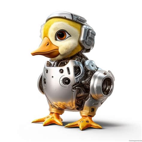 Premium Ai Image A Duck With A Robot Body And A Head That Saysrobot