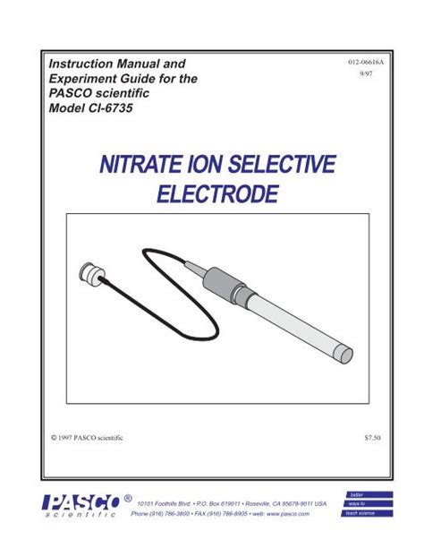 Nitrate Ion Selective Electrode Frederiksen