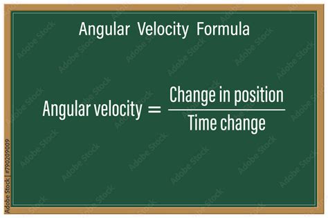 Angular Velocity Formula On A Green Chalkboard Education Science