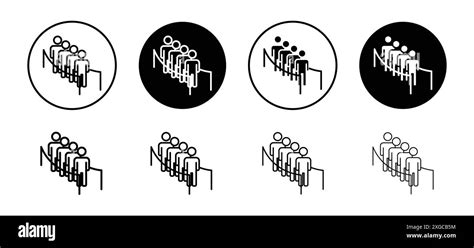 Queue Icon Vector Logo Set Collection For Web App Ui Stock Vector Image