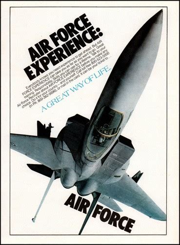 1980 Air Force Recruitment Fighter Jet Usaf Experience Retro Photo