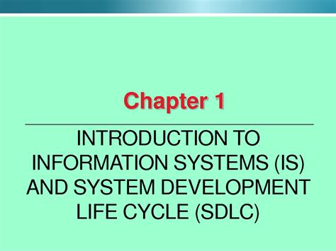 Solution Chapter 1 Information Systems And System Development Life