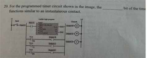 solved 20 for the programmed timer circuit shown in the