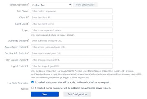 Bamboo Oauth Oracle Cloud Sso Bamboo Idcs Oauthopenid Sso