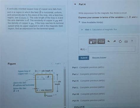 solved a vertically oriented square loop of copper wre falls