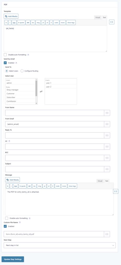 Pdf Generator Documentation Gravity Flow Documentation