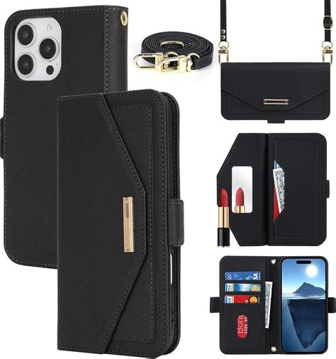 Amazon Com Jaorty Crossbody Wallet For Iphone Pro Max Case With Strap Credit Card Holder