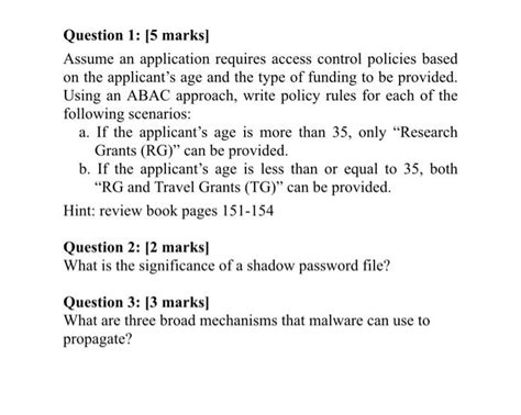 Solved Question 1 5 Marks Assume An Application Requires