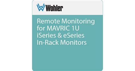 Wohler Remote Monitoring For Mavric 1u Iseries Opt Rmoc 12g 1u