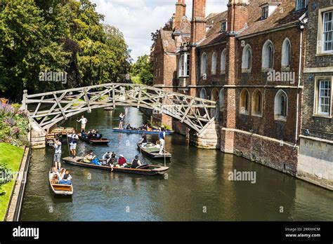 The Famous Mathematical Bridge Over The River Cam At Queens College In