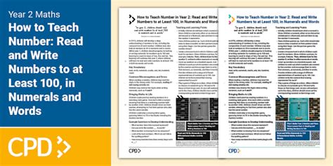 How To Teach Number In Year 2 Read And Write Numbers To 100