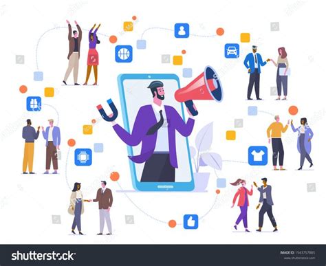 Referral Program Strategy Flat Vector Illustration
