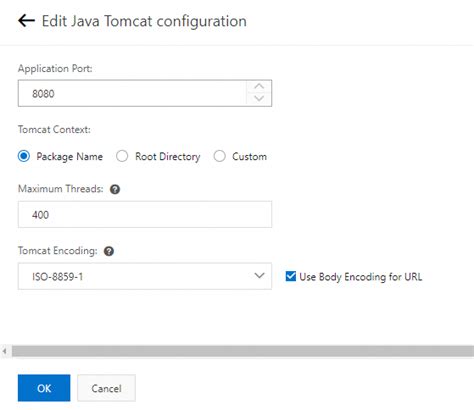 Configure Java Tomcat Parameters In The Sae Console Serverless App Engine Alibaba Cloud