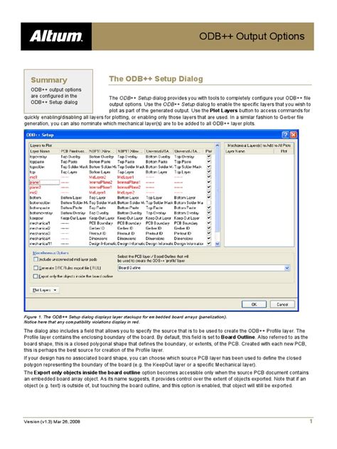 Odb Output Options The Odb Setup Dialog Pdf Computer File Inputoutput Odb Output Options The Odb Setup Dialog Pdf Computer File Inputoutput