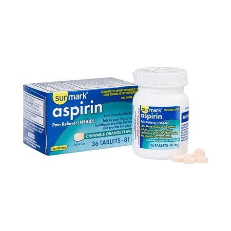 Mckesson 81mg Chewable Aspirin Tablets 49348075707