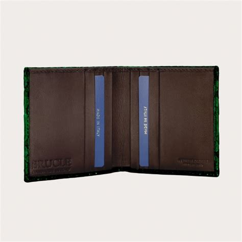 Compact Green Python Wallet Brucle Luxury Collection