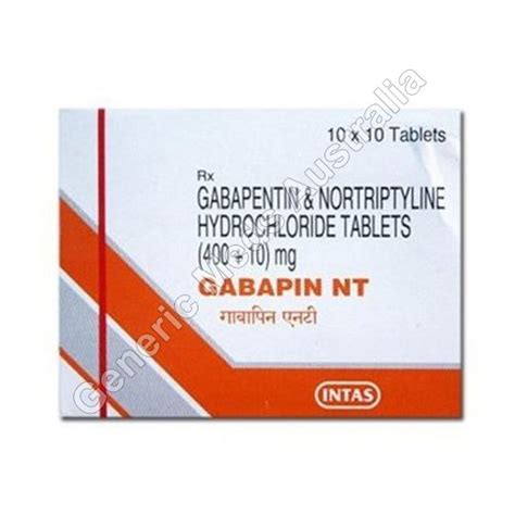 Buy Gabantin Nt Tablet Gabapentin Nortriptyline Online At Best Price In Australia